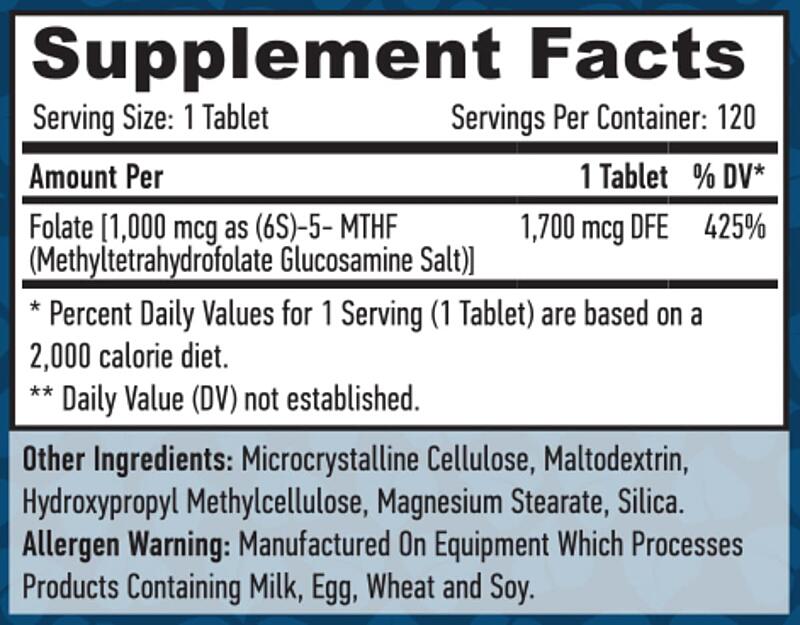 Haya Labs Methyl Folate 400mcg - výtažek z Kyseliny listové | Fitness ...
